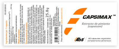 Capsimax (capsicum), termogénico para adelgazar quemando calorías